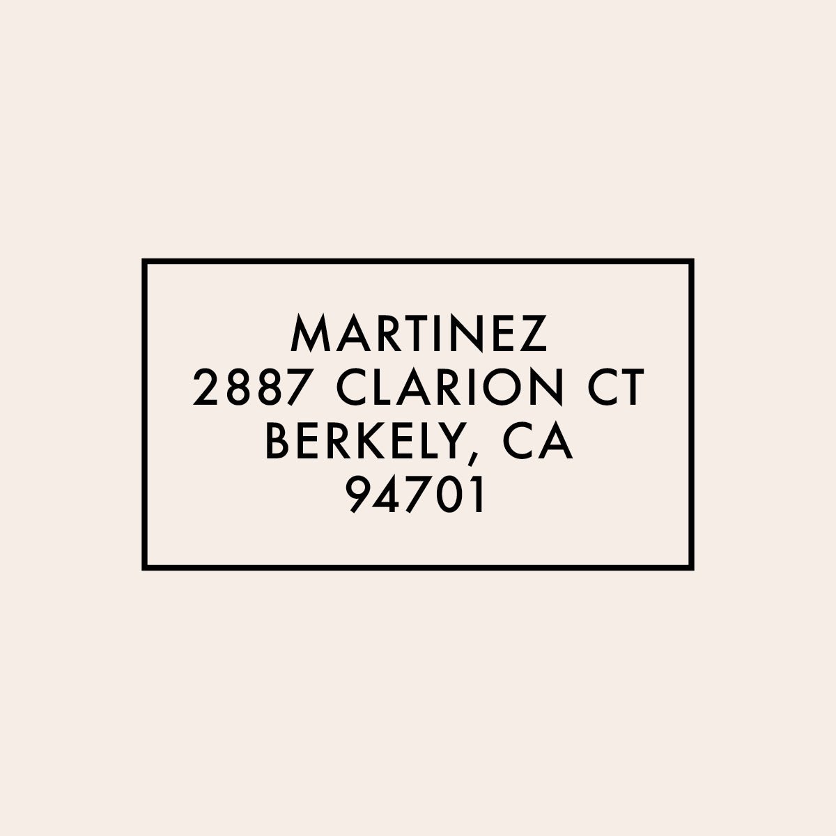 Modern Custom Rubber Stamp Design 67: address, from the desk of, ex ...