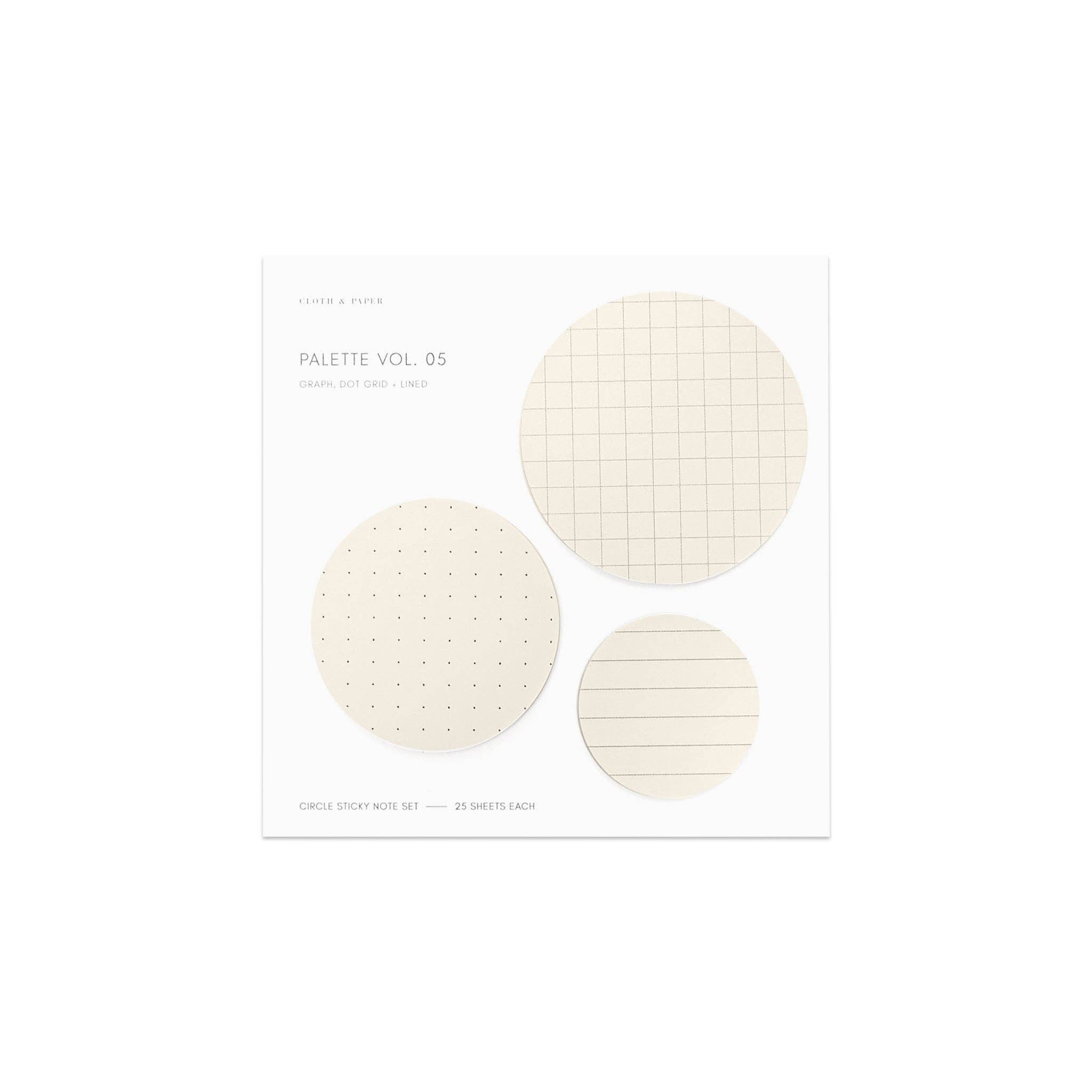 Circle Sticky Notes by Cloth & Paper — Angora Grid – Wms&Co.