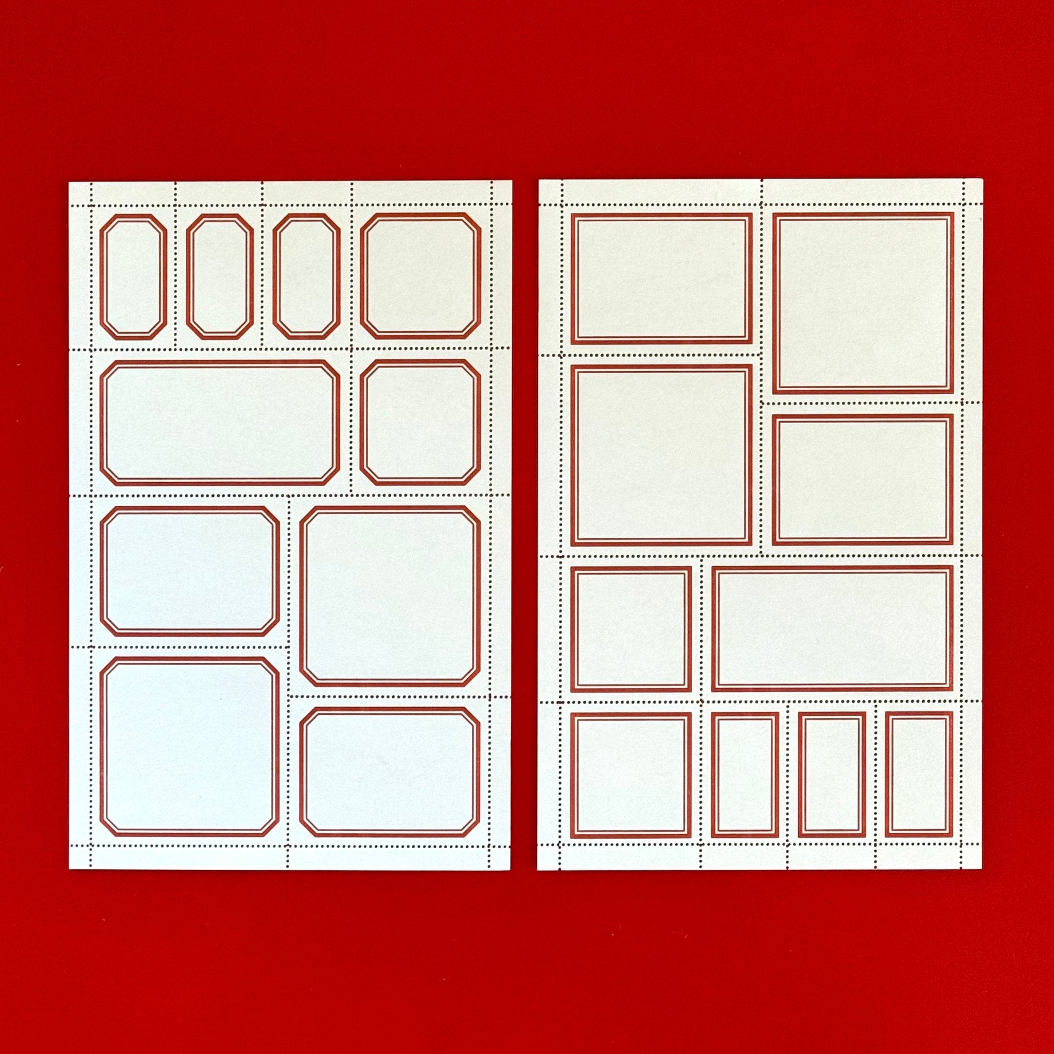 Classic Gummed Labels with Red Borders for organization and labeling ...