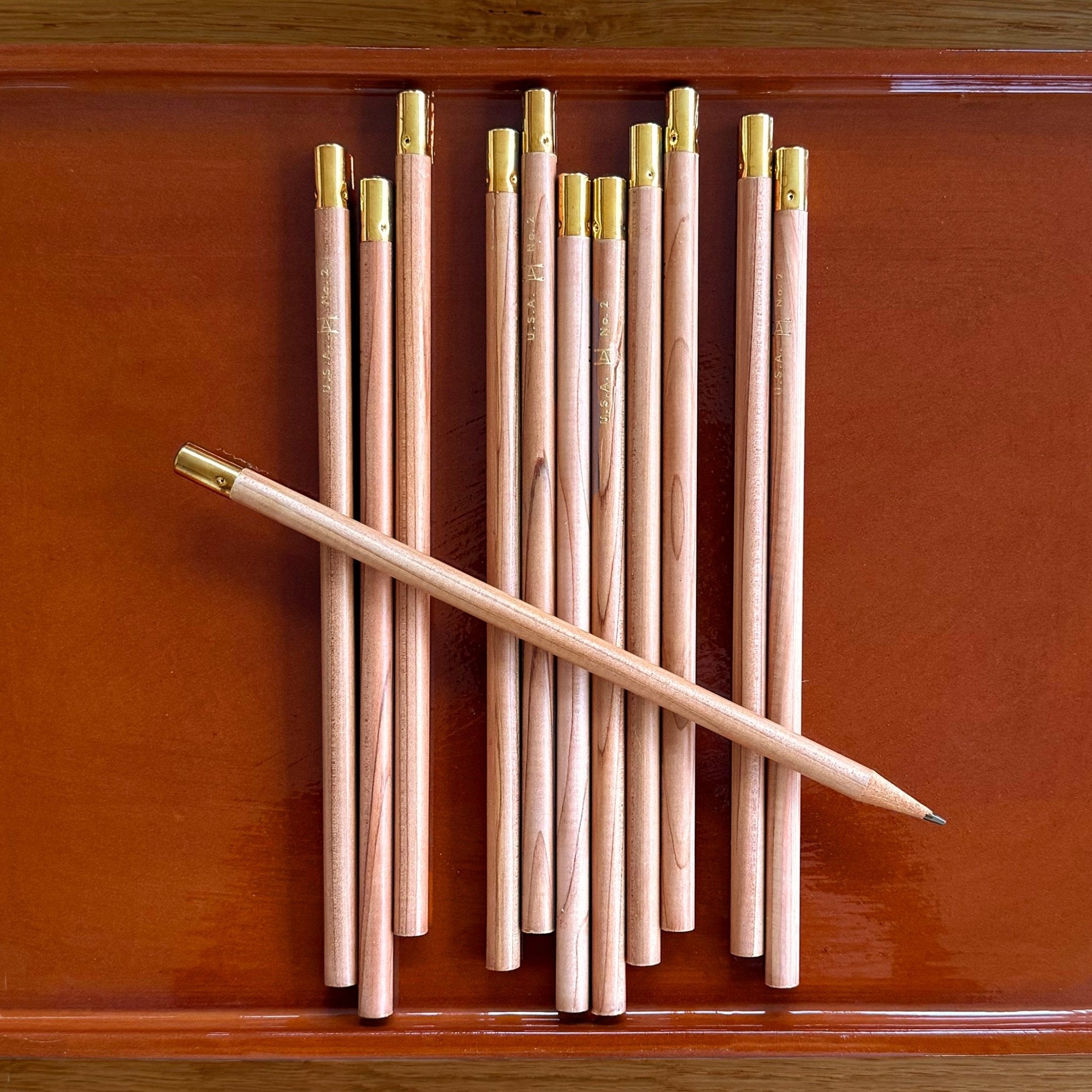 Bronze-tipped Natural Wood Pencils – Wms&Co.