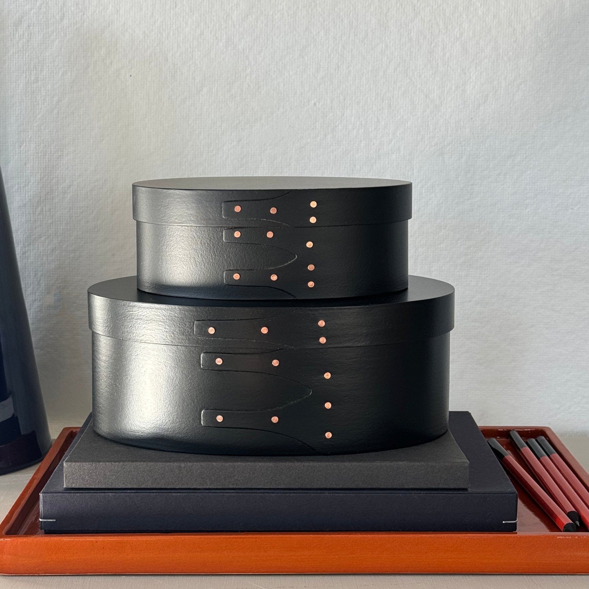 Black Shaker Boxes: Oval – Wms&Co.