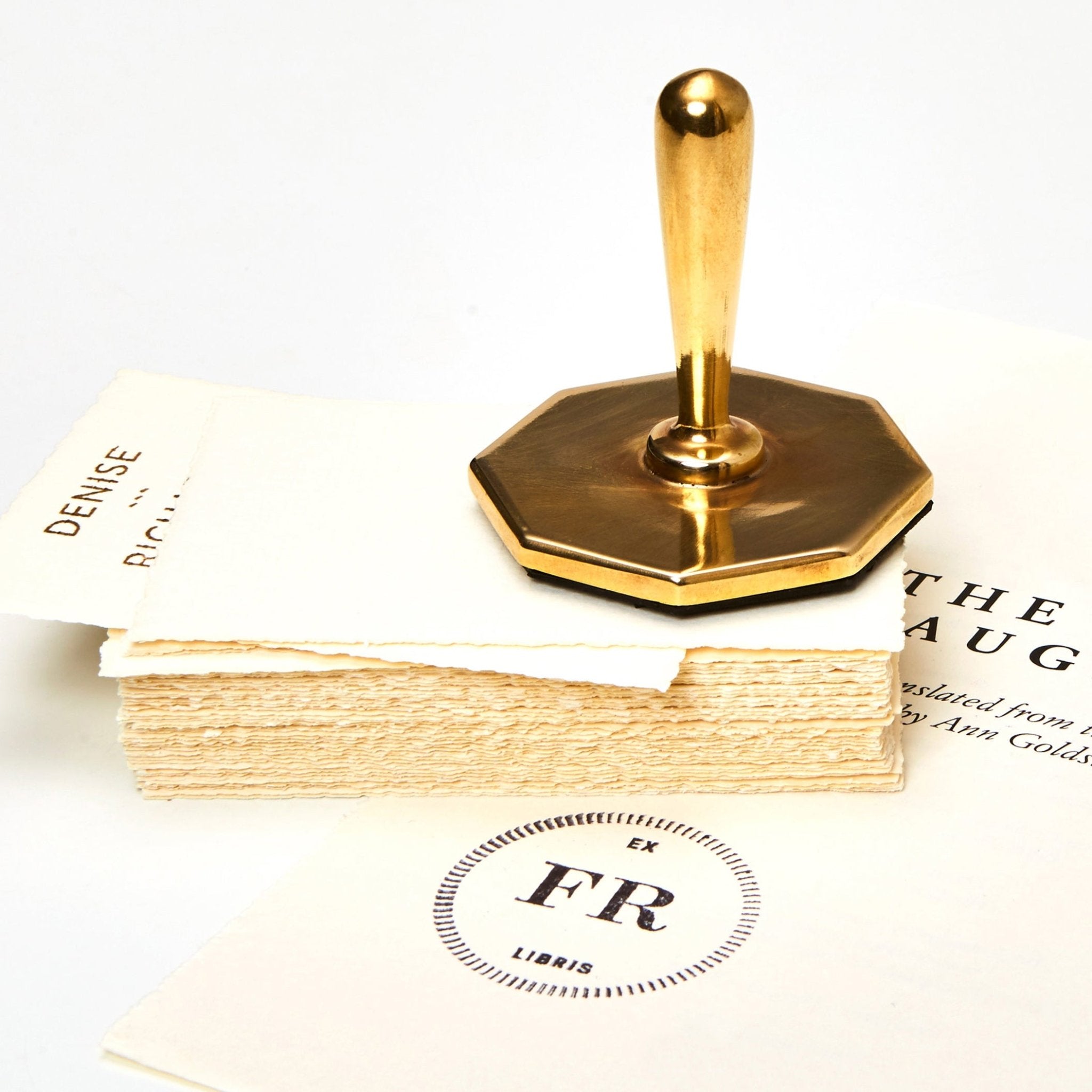 Octagon Cast Bronze Custom Rubber Stamp: 4 finishes – Wms&Co.