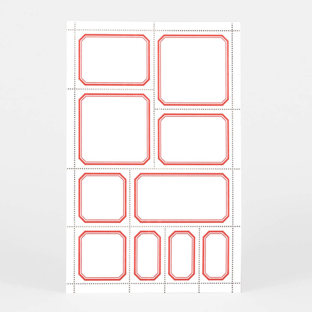 Classic Gummed Labels with Red Borders for organization and labeling ...