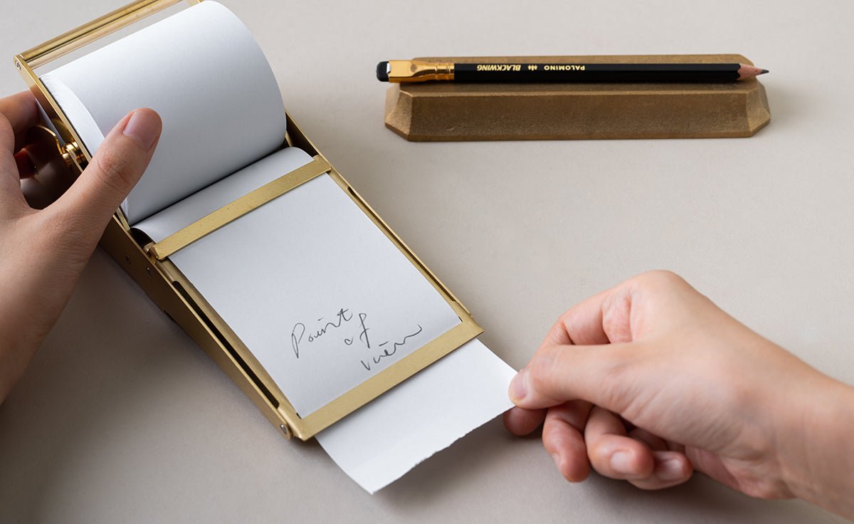 Desktop Roll Note Pad: Brass | Korean Solid Brass Note Dispenser – Wms&Co.