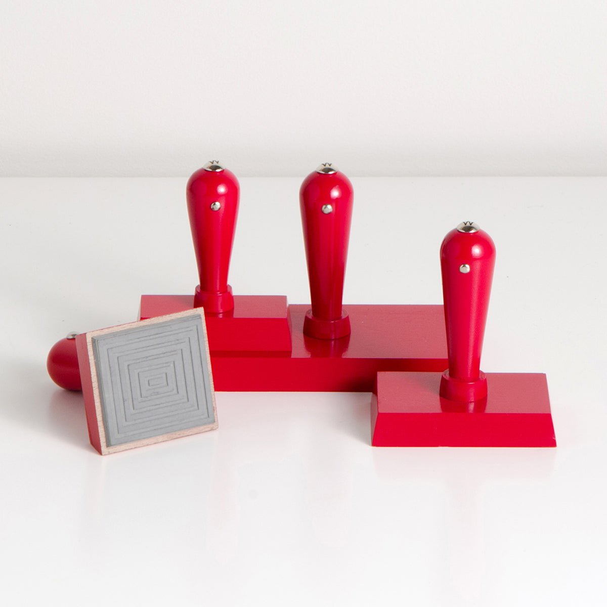 Custom Rubber Stamp: Red Gloss Wood – Wms&Co.